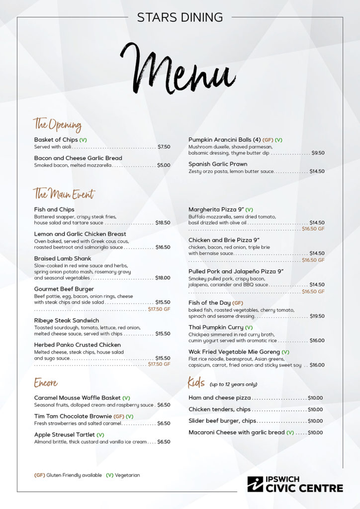 Stars Dining - Ipswich Civic Centre